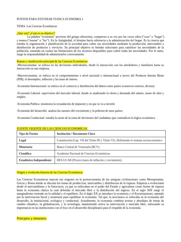 Puntos para Estudiar Vianca Economia 1 | PDF | Macroeconómica ...