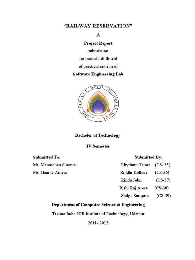 Railway reservation system project report pdf : recthetun Railway reservation system project report pdf : recthetun