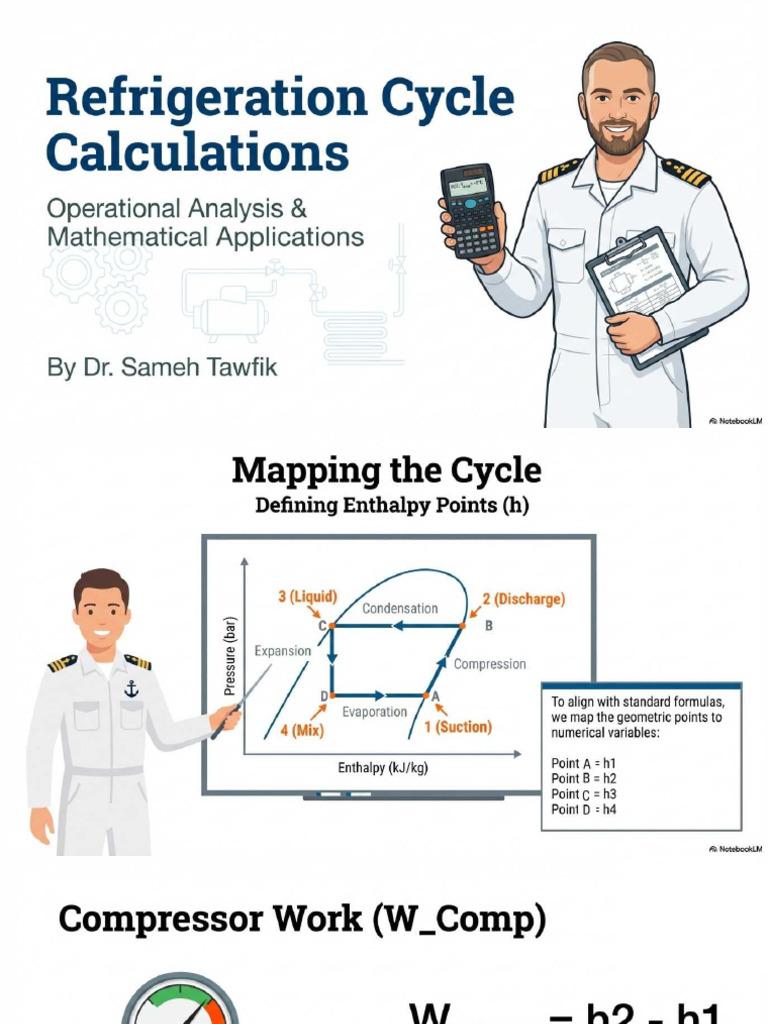 4-Refrigeration Cycle Calculations | PDF | Enthalpy | Refrigeration