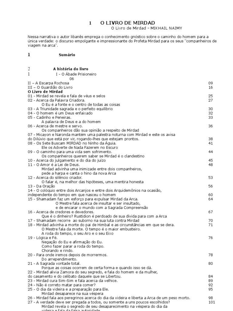 O Livro de Mirdad PDF | PDF | Arca de Noé | Noé