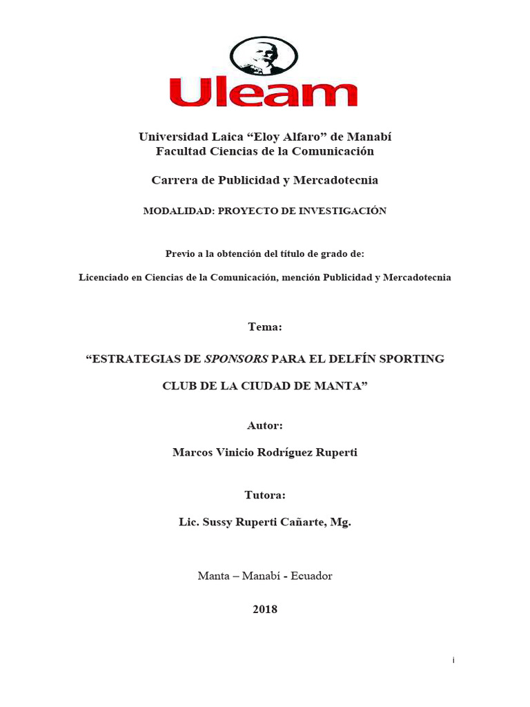 ULEAM-PBL-0049 | PDF | Patrocinador (Comercial)