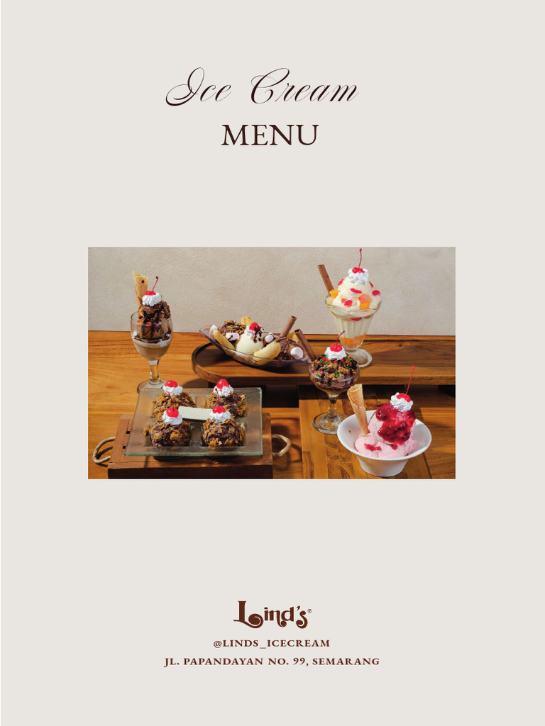Linds Ice Cream Menu - Papandayan | PDF