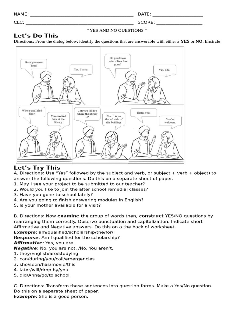 Ask and Answer Question Correctly | PDF | Question | Linguistics