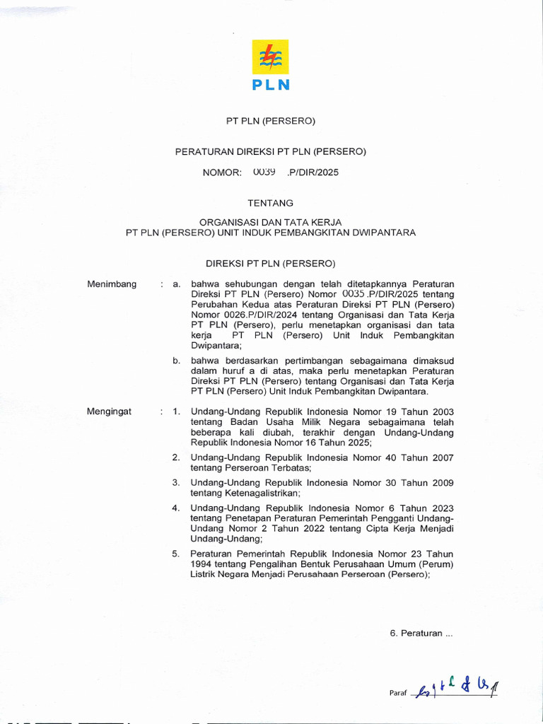 PDIR 0039 ORG Dan Tata Kerja UIK Dwipantara | PDF