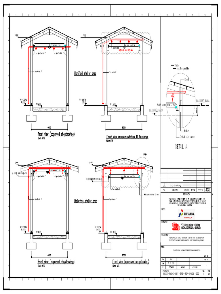 Design Pipa Hidrant Area Meterring Dan Manifold EWS | PDF