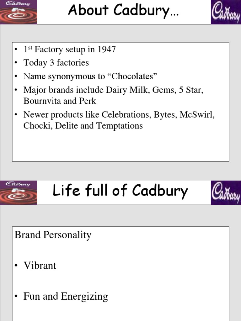 Cadbury | PDF | Distribution (Business) | Retail