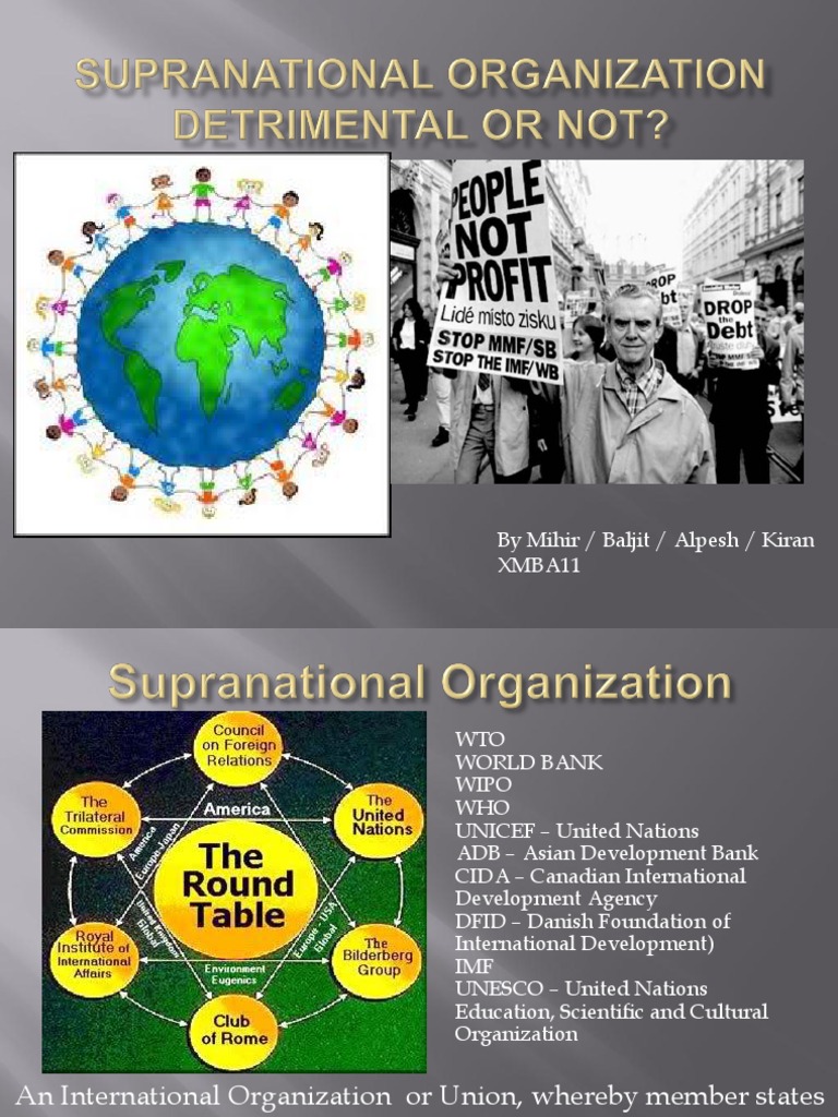 Supranational Organization | PDF | International Monetary Fund | World Bank