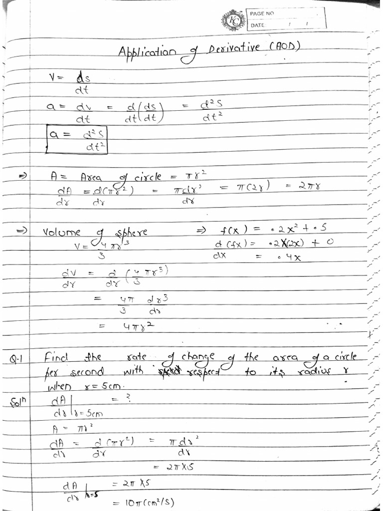 Application F Derivative (AOD) NOTE BOOK | PDF