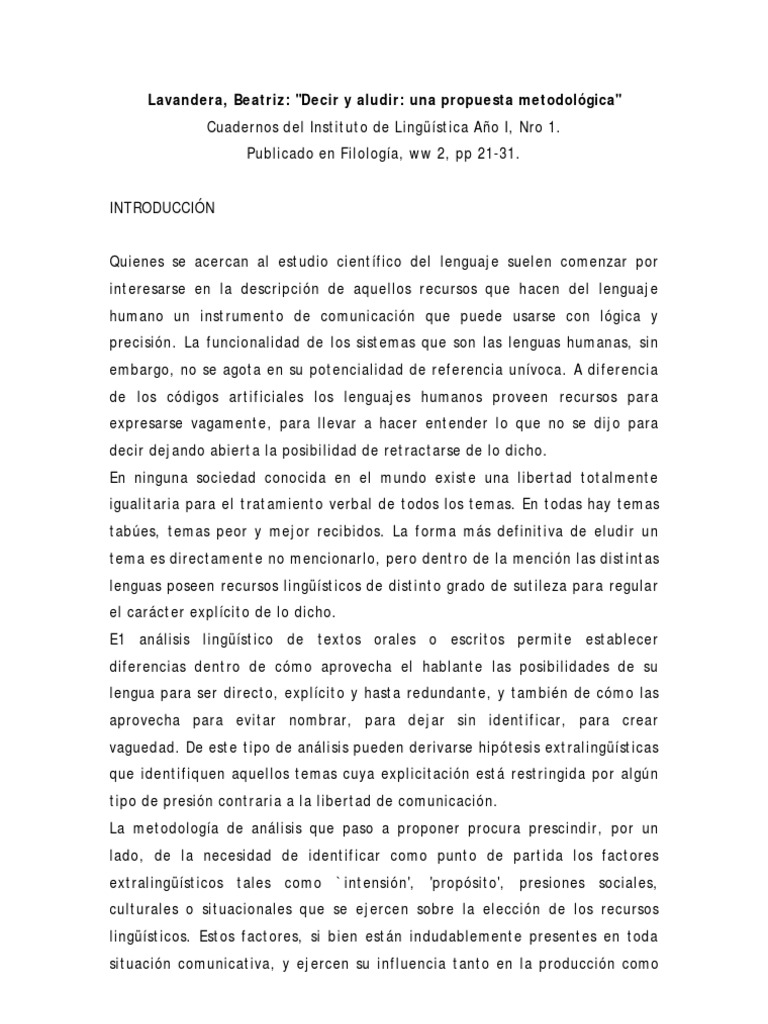 Aludir y eludir en el lenguaje | PDF | Verbo | Asunto (gramática)