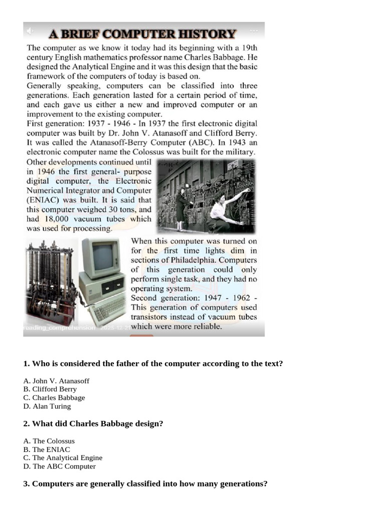 English Reading - A Brief Computer History | PDF
