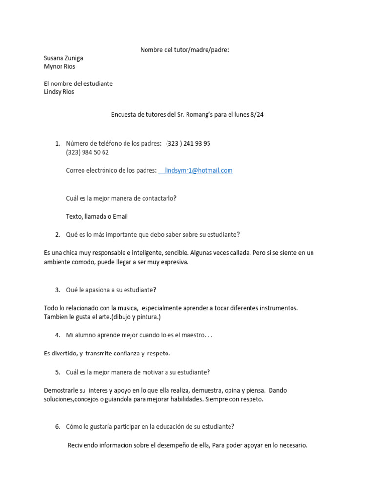 Guardian Survey - Spanish | PDF
