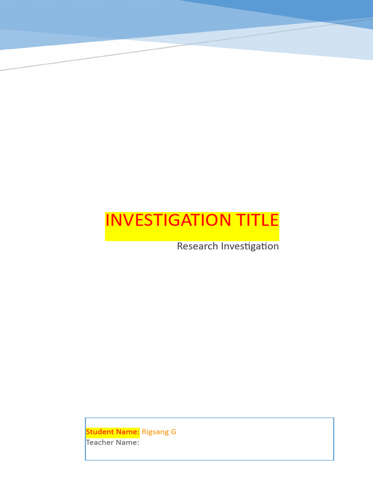 Research Investigation Template | PDF | Predation | Biodiversity