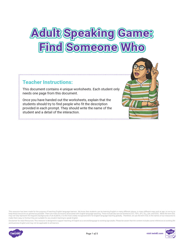 T 1683895008 Adult Speaking Game Find Someone Who Adults b1 b2 Ver 2 ...