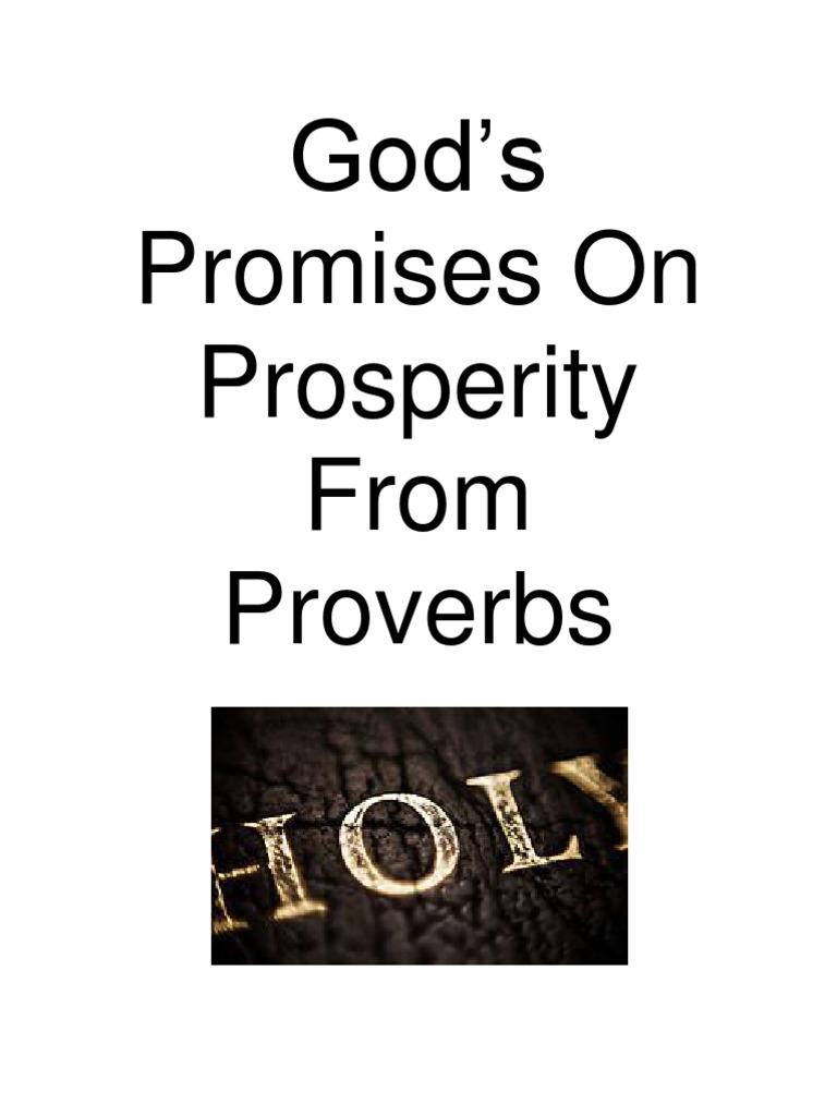 God’s Promises On Prosperity From Proverbs | Book Of Proverbs | Wisdom