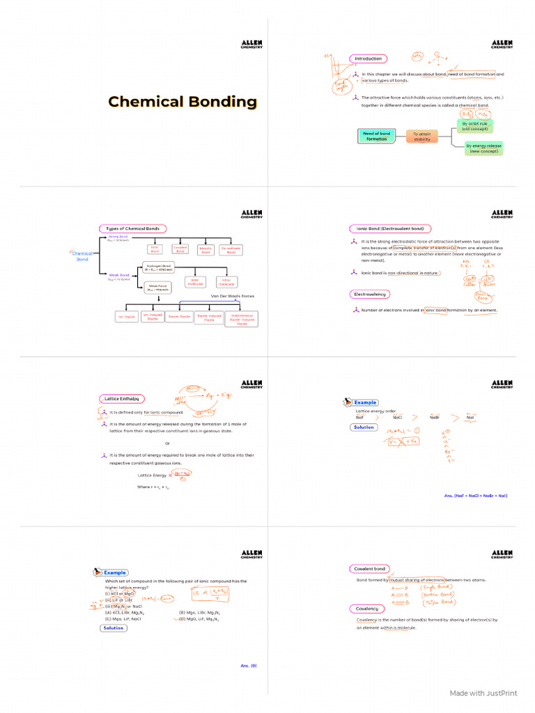 Chemical Bonding Part-1 PDF | PDF