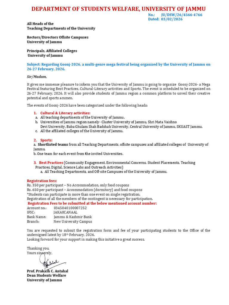 Entries Invited Goonj 2026 | PDF | Songs