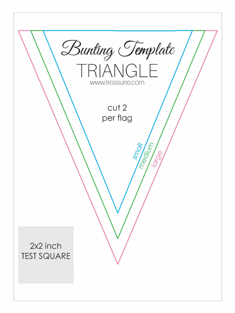 Bunting Template by Treasurie | PDF
