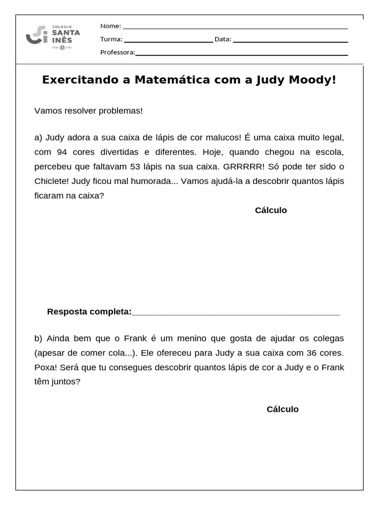 Problemas Matemáticos - Judy | PDF