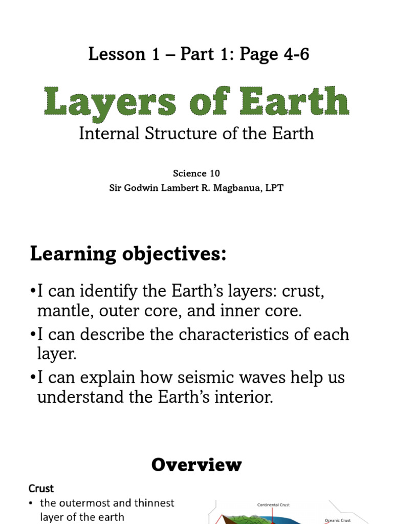Lesson 1 Internal Structure of The Earth | PDF | Plate Tectonics ...