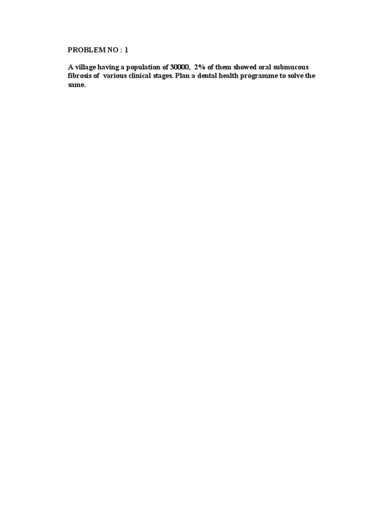 Problem Solving | PDF | Dentistry | Oral Hygiene