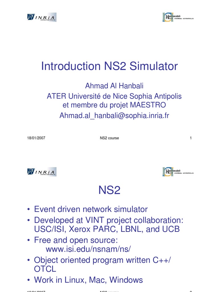 Introduction NS2 Simulator | PDF | Transmission Control Protocol | Network Packet