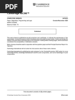 Cambridge AS & A Level Computer Science Mark Scheme | PDF | Network ...