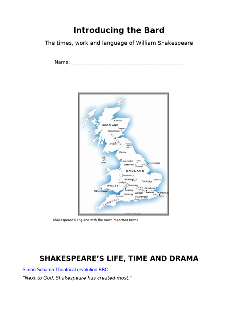 Introducing Shakespeare | PDF | William Shakespeare | English Language