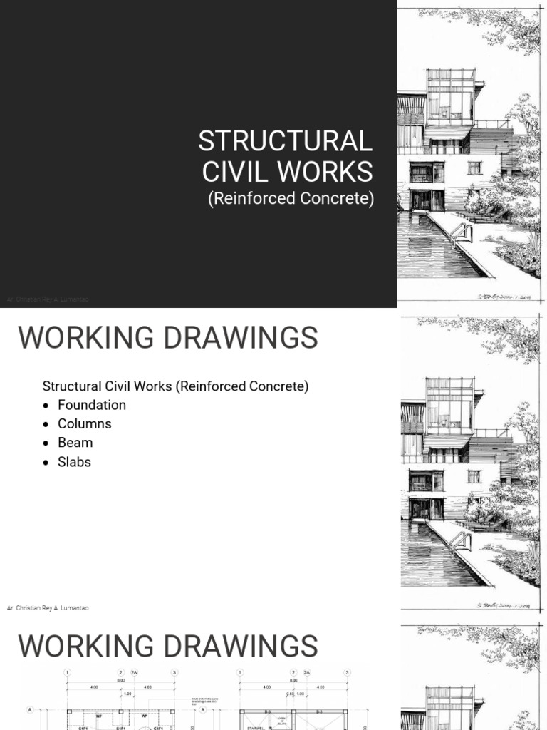 04 Structural Civil Works Drawings (Reinforced Concrete) | PDF