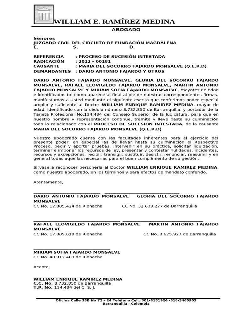 Sucesion Intestada (Rafael Fajardo) | PDF | Justicia | Crimen y violencia