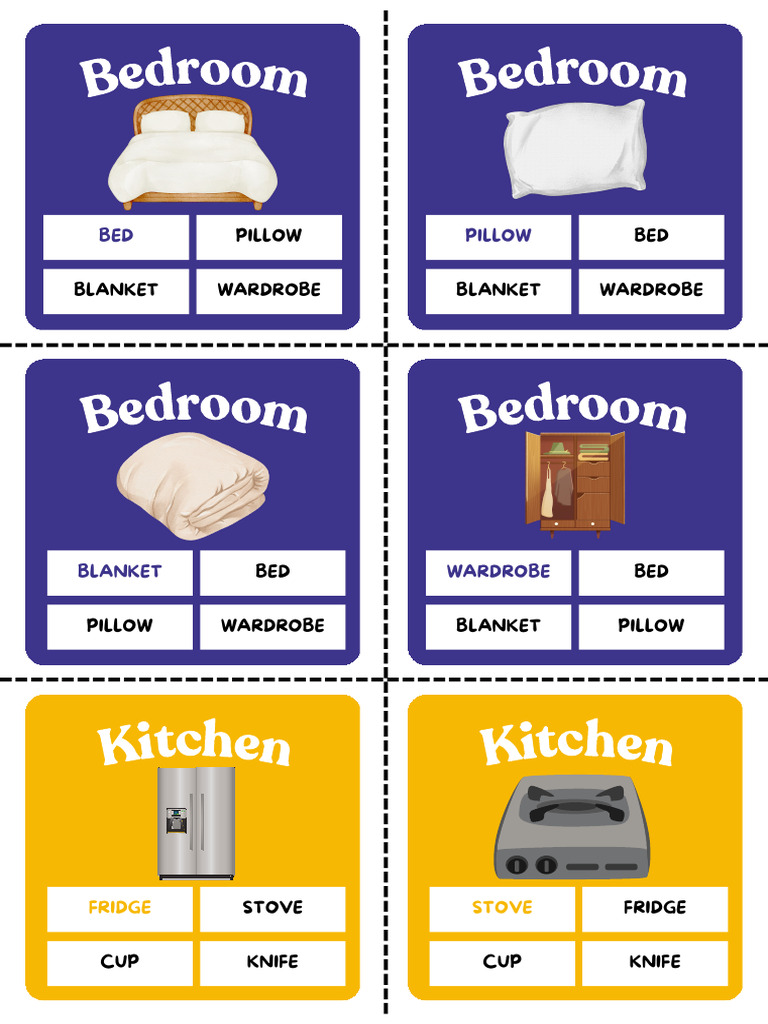 English Cards | PDF | Furniture | Bedding