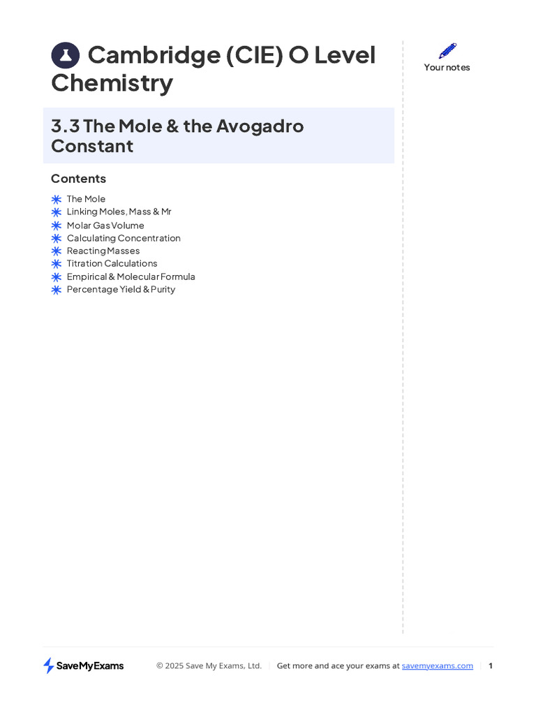 Chemistry Mole Calculation | PDF | Mole (Unit) | Stoichiometry