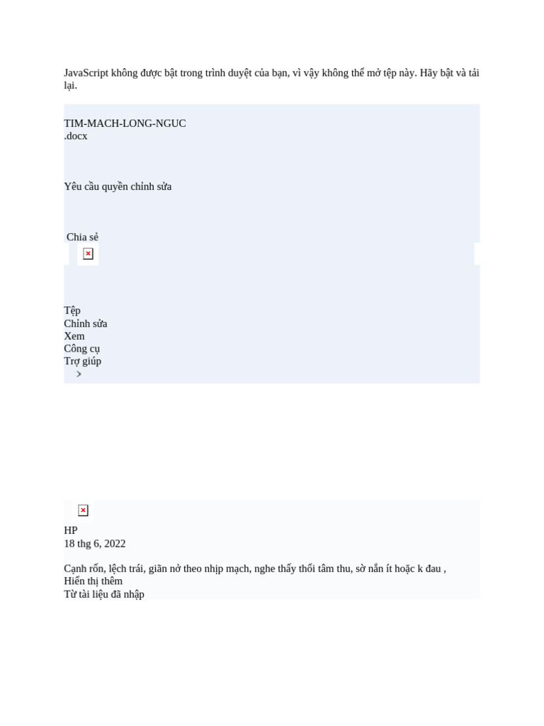 Tim Mach Long Nguc.docx Google Tài Liệu | PDF
