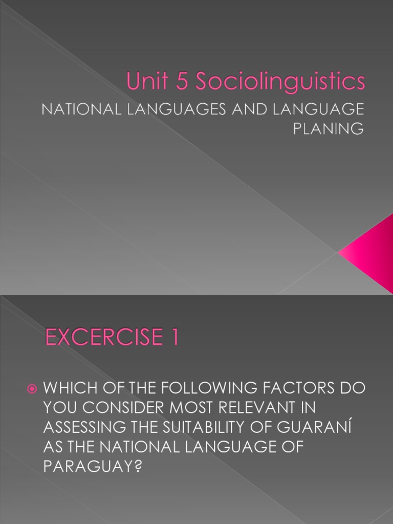 National Languages | PDF | Paraguay | English Language