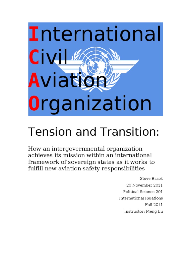 ICAO Paper - Fall 2011 (Final) | PDF | Aviation | Aeronautics