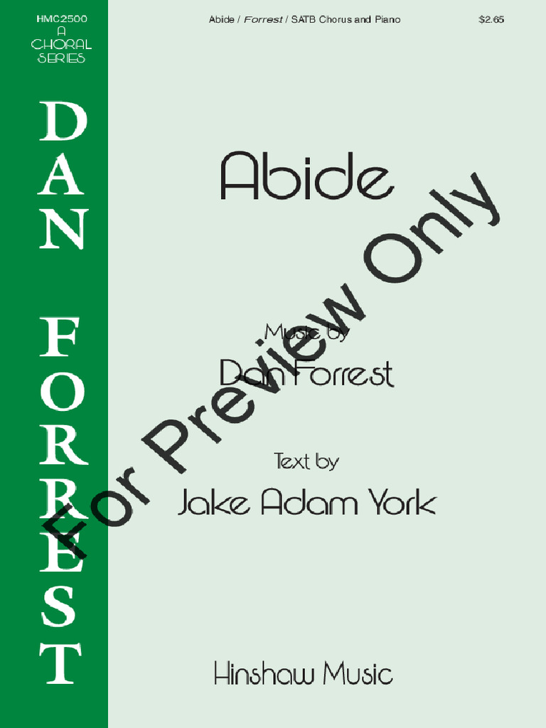 ABIDE Dan Forrest | PDF