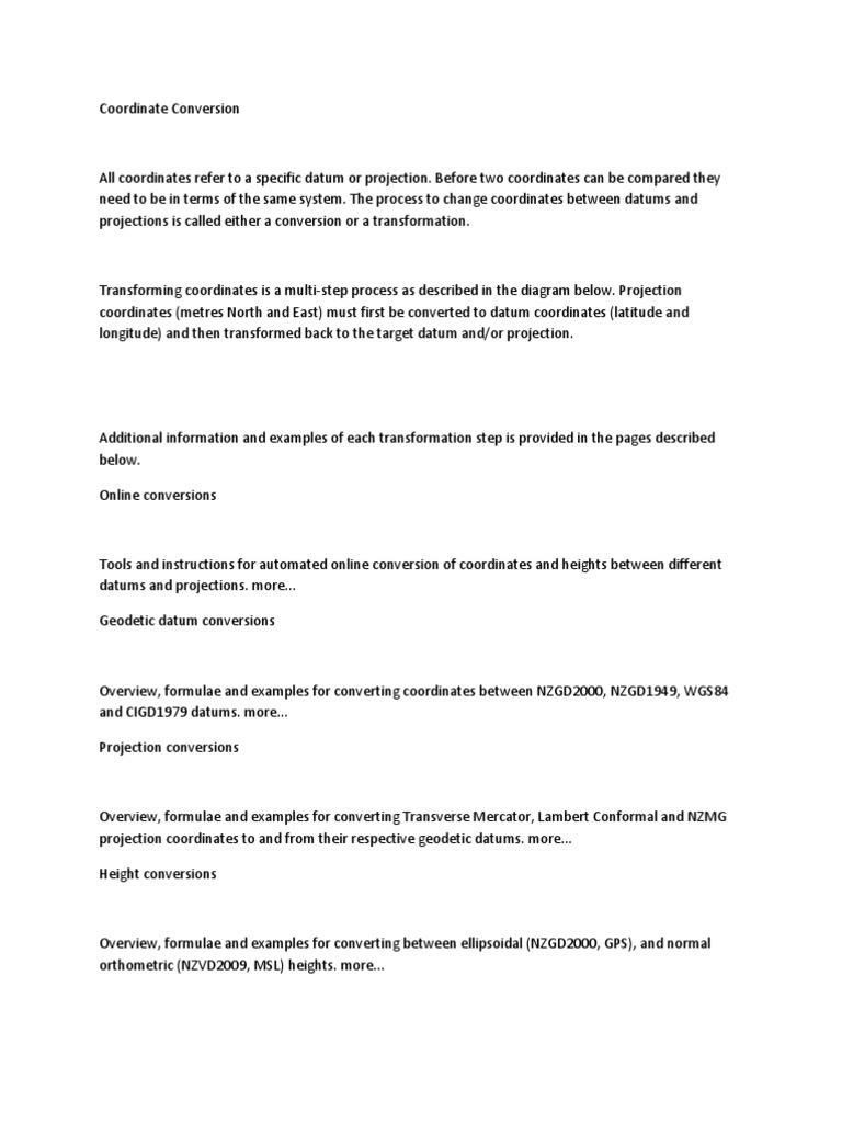 Coordinate Conversion | PDF | Geodesy | Surveying