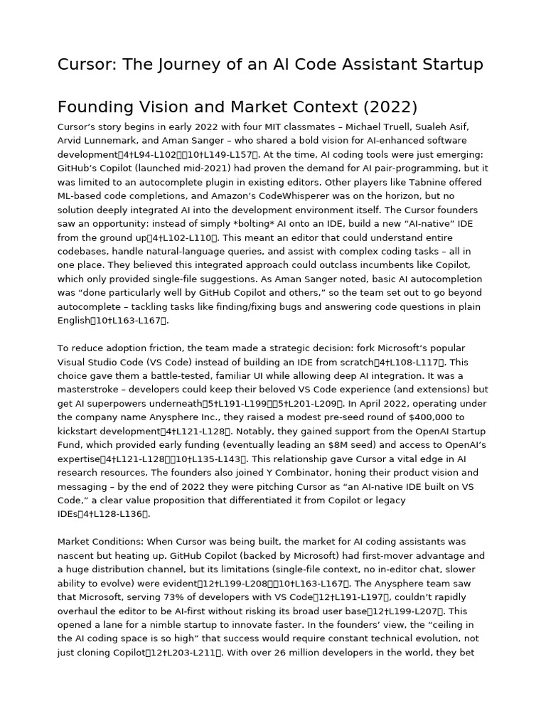 Cursor Strategic Timeline Report | PDF | Artificial Intelligence ...