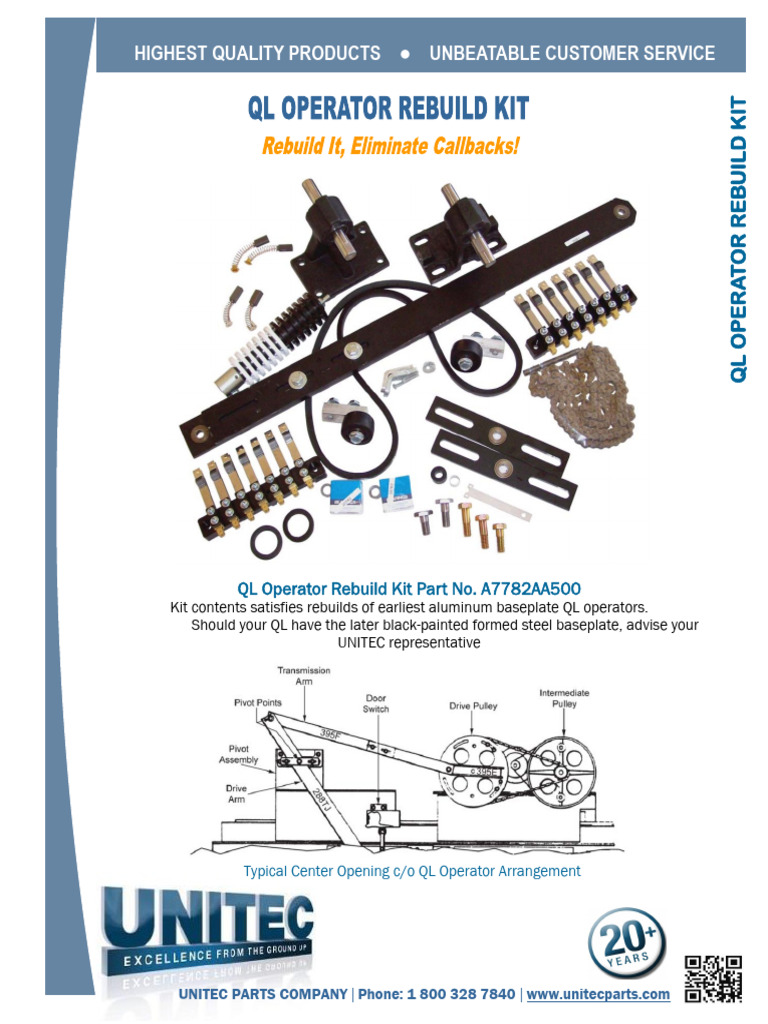 QL Operator Rebuild Kit | PDF