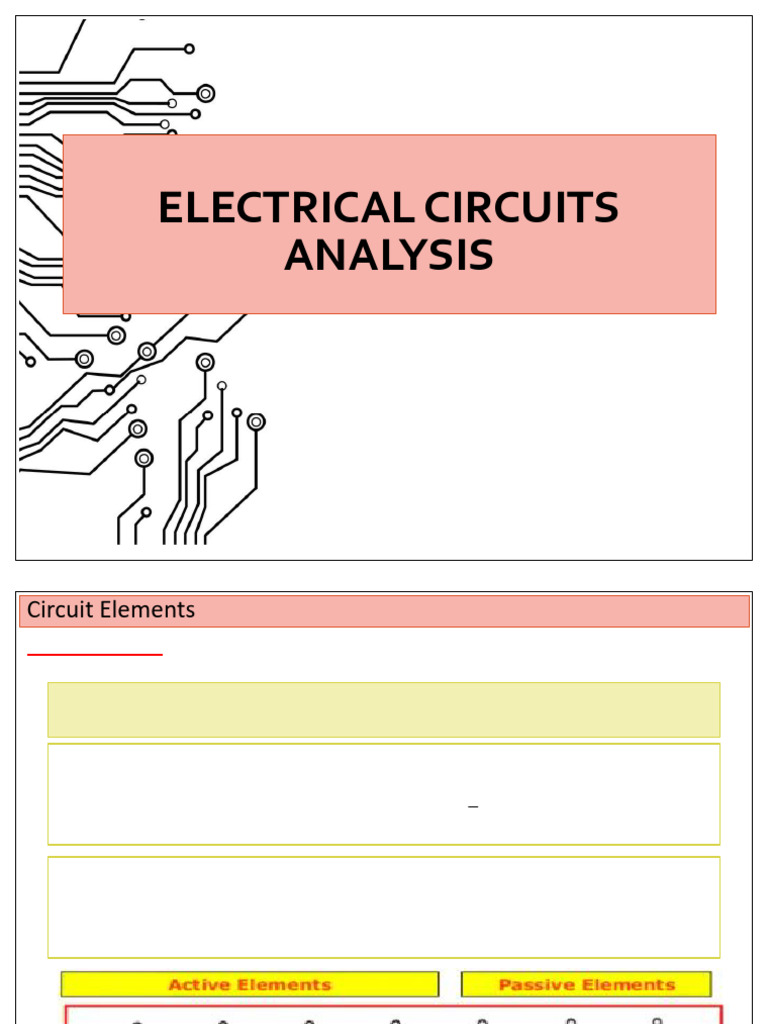 LEC 2 - Electrical Circuit Analysis | PDF | Electrical Network ...