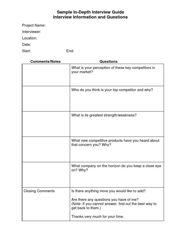 In Depth Interview G 2 B 808 Caf | PDF | Business
