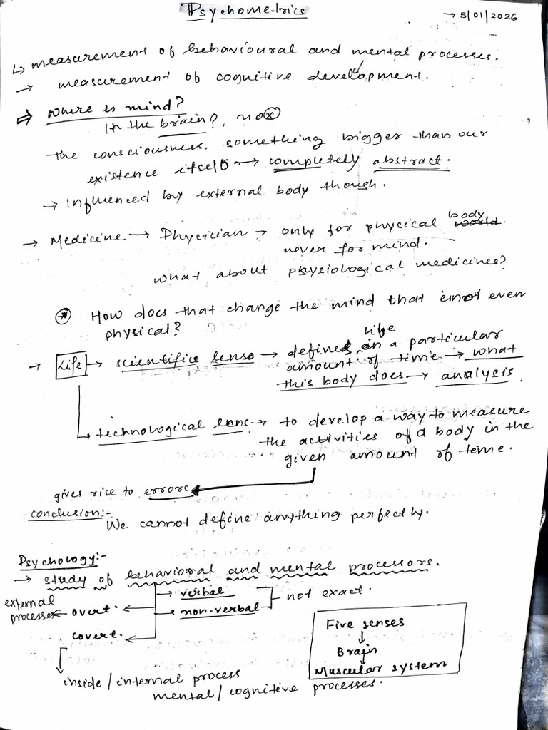 Harshita Psychometrics Notes | PDF