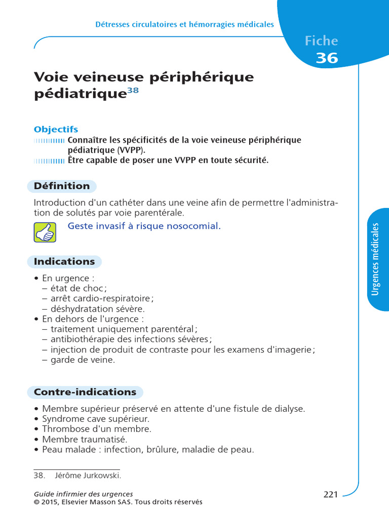 Fiche 36voie Veineuse Périphérique Pédiatrique | PDF | Cathéter | Médecine