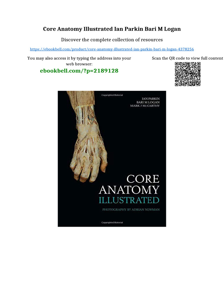Core Anatomy Illustrated Ian Parkin Bari M Logan Online PDF | PDF ...