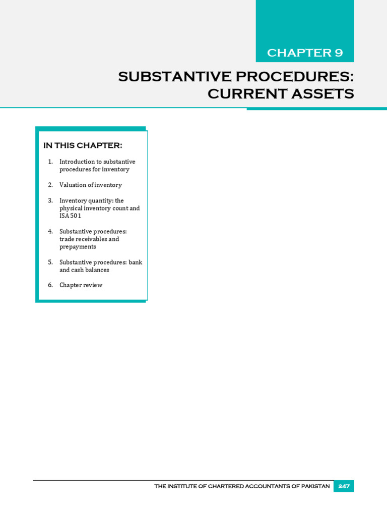Subs Procedures - Current Assets | PDF | Audit | Inventory