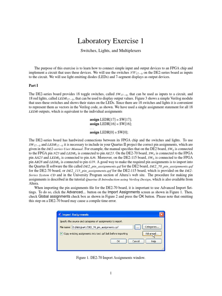 Lab1 - Verilog 7 Segment | PDF | Field Programmable Gate Array | Electronics