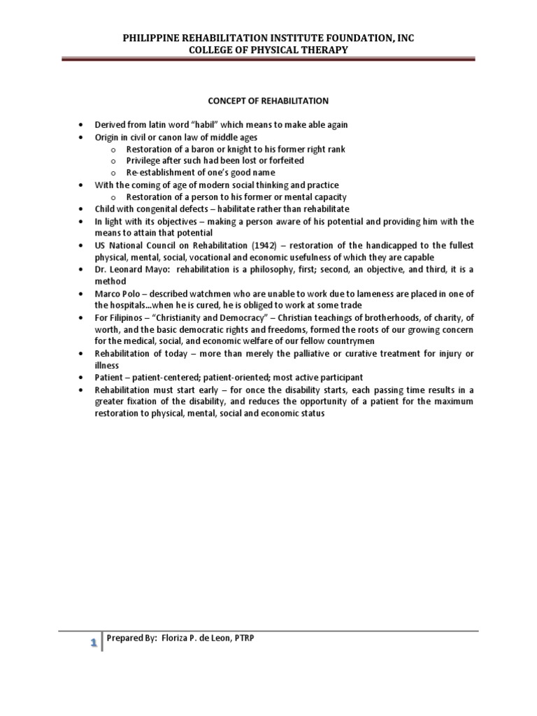 Philippine Rehabilitation Institute Foundation, Inc College of Physical Therapy | PDF | Pulse ...