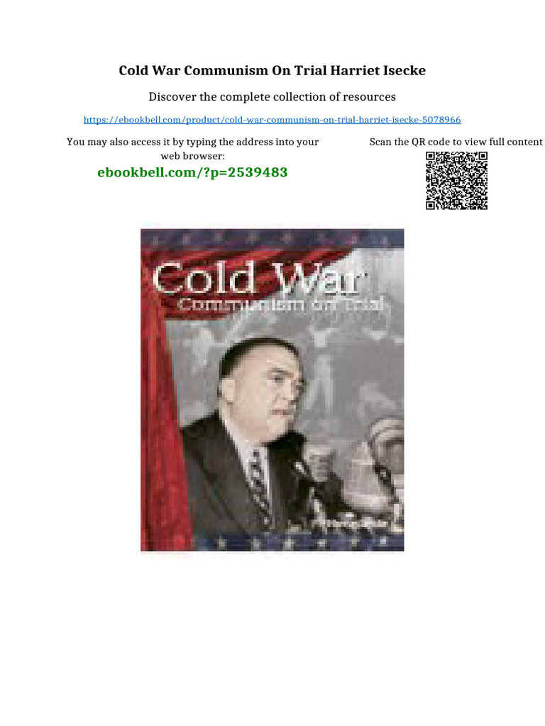 Cold War Communism On Trial Harriet Isecke Sample | PDF | Intellectual ...
