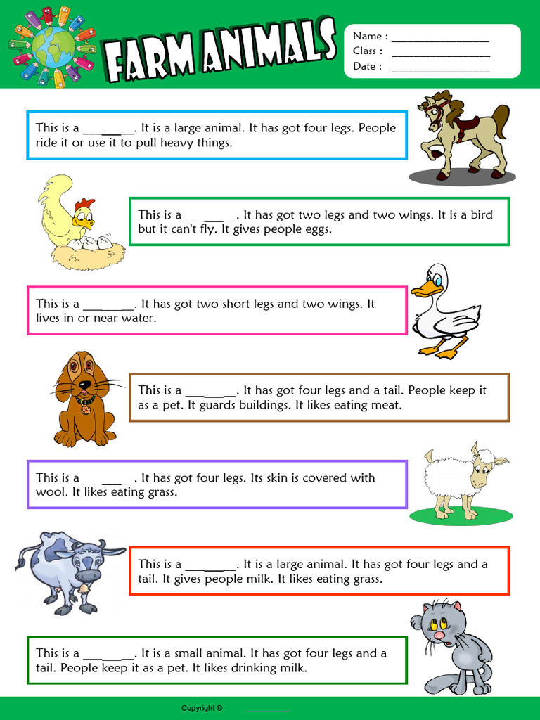 Farm Animals Esl Vocabulary Find The Words Worksheet For Kids-Đã Gộp ...