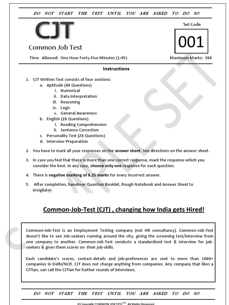 CJT Written Sample | PDF