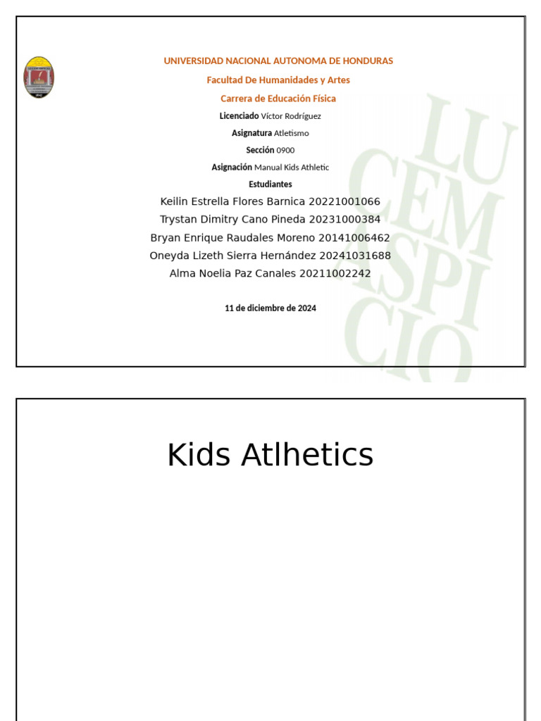 Creacion Manual Kids Terminado | PDF | Deporte del atletismo | Deportes